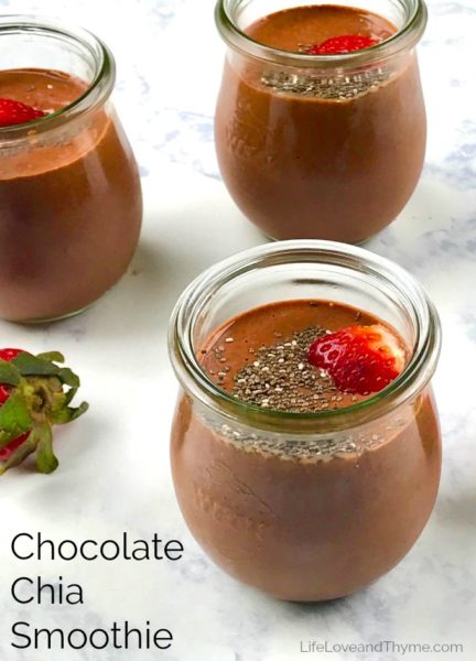 Chocolate Chia Smoothie - Life, Love and Thyme